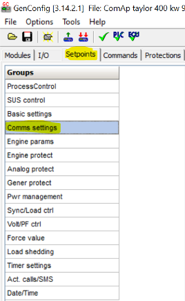 ComAp InteliGen NT Using GenConfig